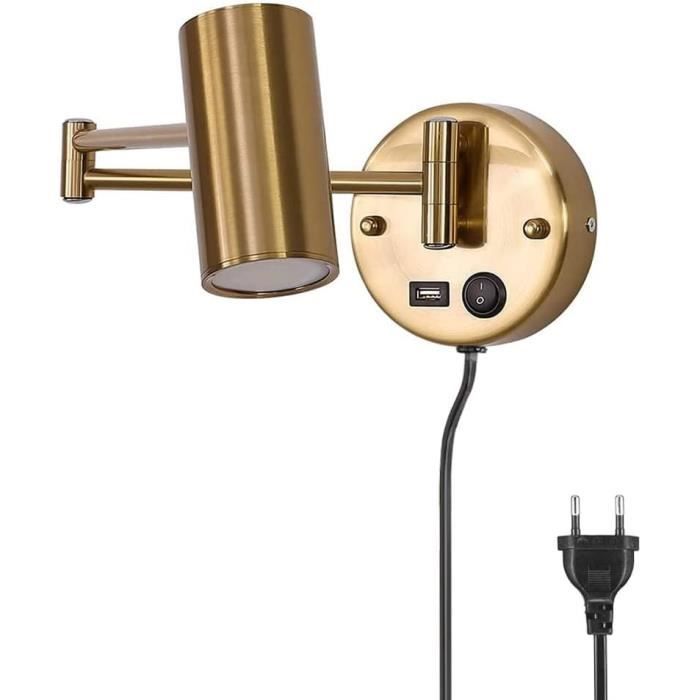 7W Led Liseuse Lampe Murale Interieur Chambre Avec Interrupteur Moderne ...