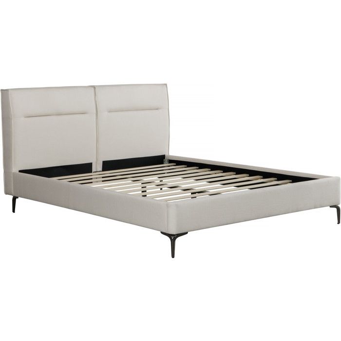 Lit double en tissu design "Moritz" - 180 x 200 cm - Beige - Cdiscount ...