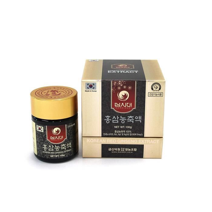 GINSENG ROUGE COREEN EXTRAIT 100g, pour 3 mois, Haute teneur en saponides 80 mg-g, Ginsénosides ...
