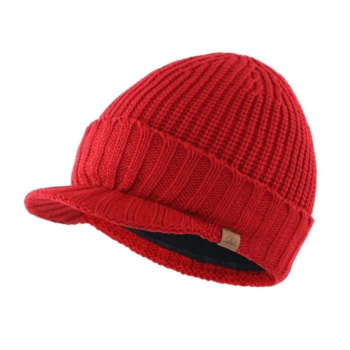 58-60cm - rouge - bonnet chaud et épais pour hommes, bonnet de journal ...