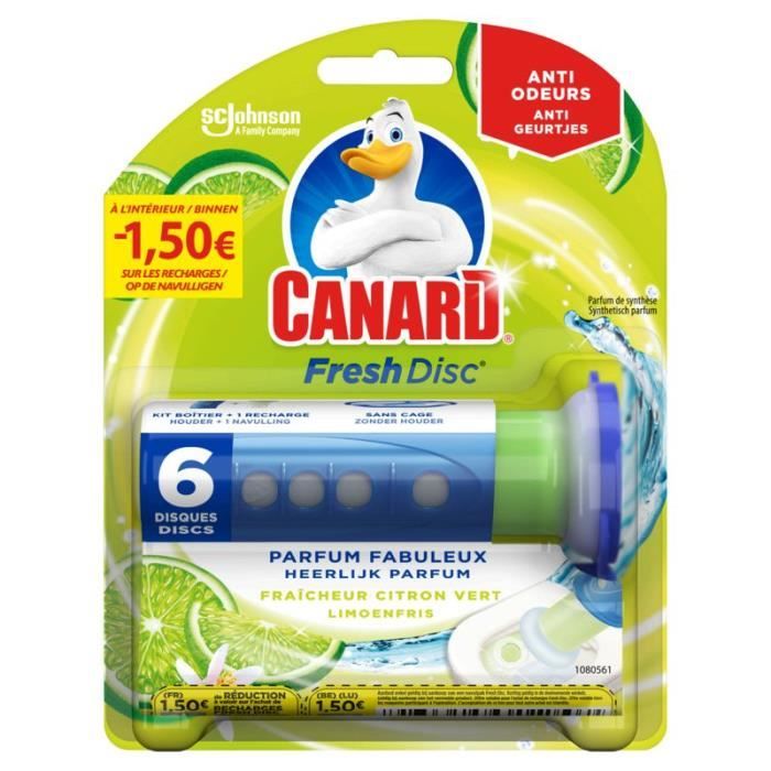 CANARD Bloc WC applicateur disques gel fraîcheur citron vert - 36 ml ...