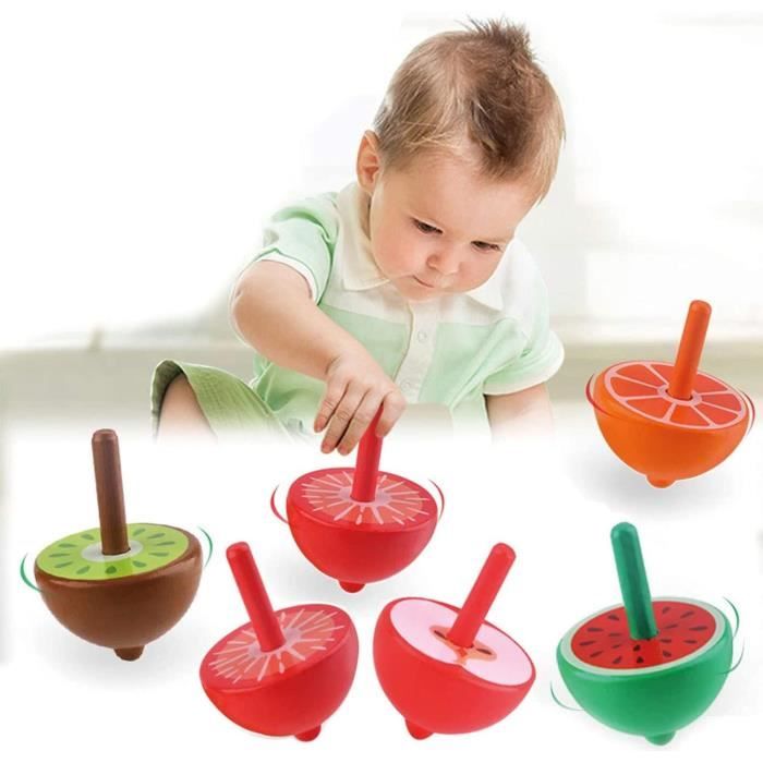Toupie En Bois,25Pcs Toupie Bois Jouet Petite Toupies Spinning Top En ...