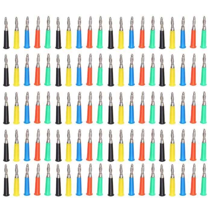 Cikonielf Prise électrique Lot de 20 fiches bananes 4 mm/0,2 pouces soudées de type lanterne 5 ...