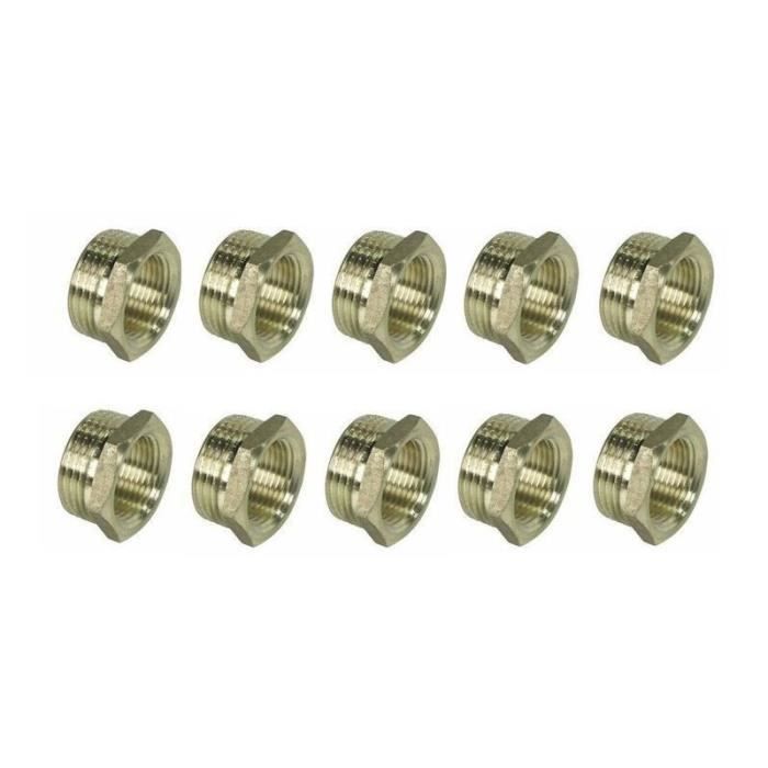 Réduction en laiton - DIAM - 1'x1/2' - Femelle/Mâle - Pack de 10 pièces - Intérieur - Cdiscount ...