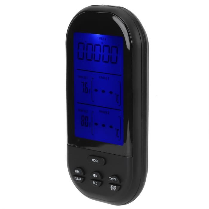 Thermomètre Alimentaire - DILWE - TS-K32-B - Sans Fil - 2 Sondes - 8 ...