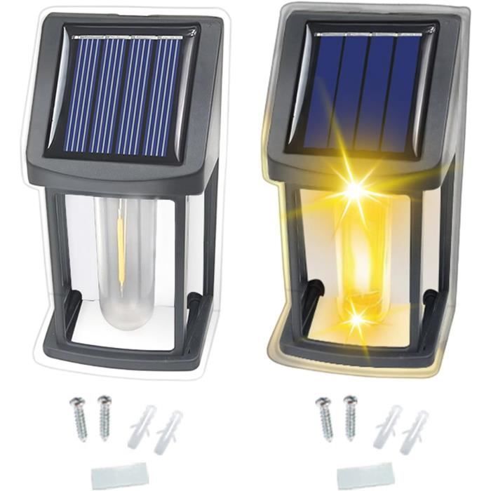 Lampes Solaires Extérieures Montées | Applique Murale Solaire Extérieure Décorative Avec Capteur ...