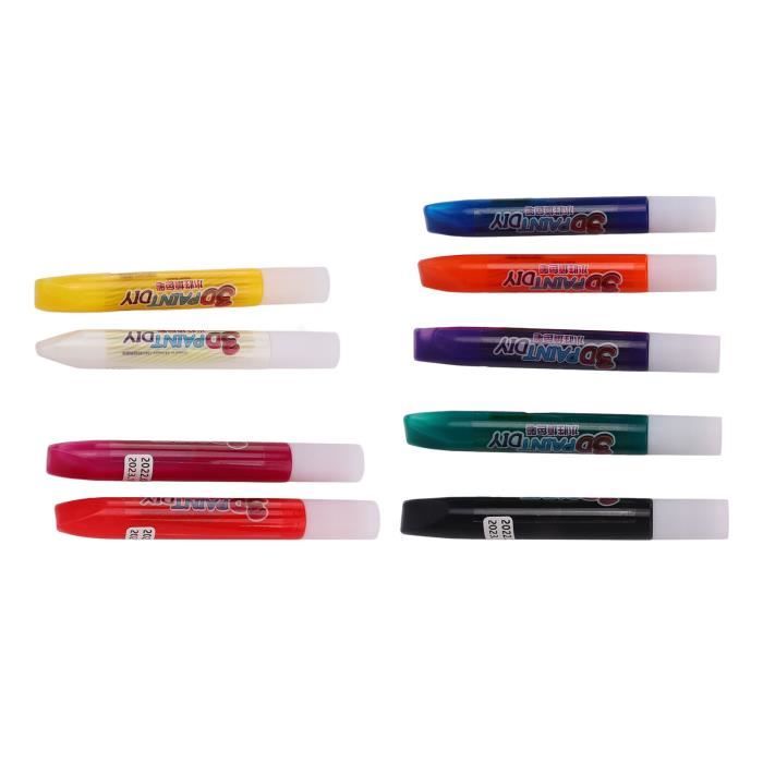 Fdit stylos à colorier pour enfants 9 pièces stylo à colorier à base d ...