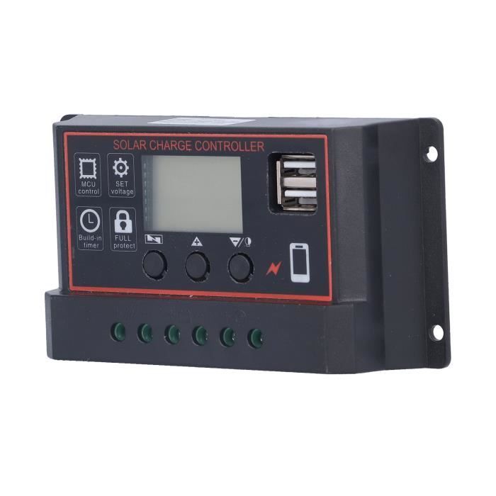 GOTOTOP Contrôleur de charge 12V/24V Dispositif de protection de charge de panneau de batterie ...