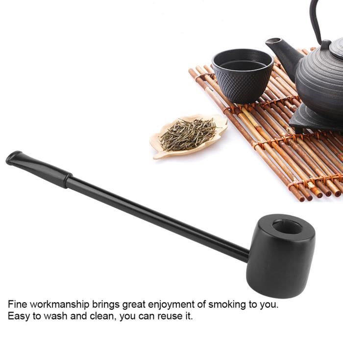 GAR® Pipe à tabac droite ébène Pipe à cigarette en bois portable 85433 ...