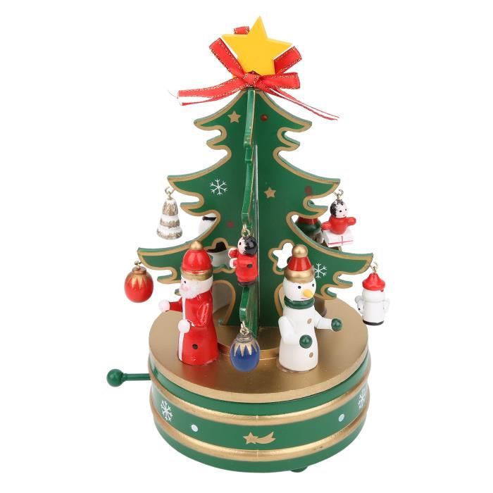 Minifinker Boîtes à musique Boîte à Musique de Noël en Bois Décoration ...