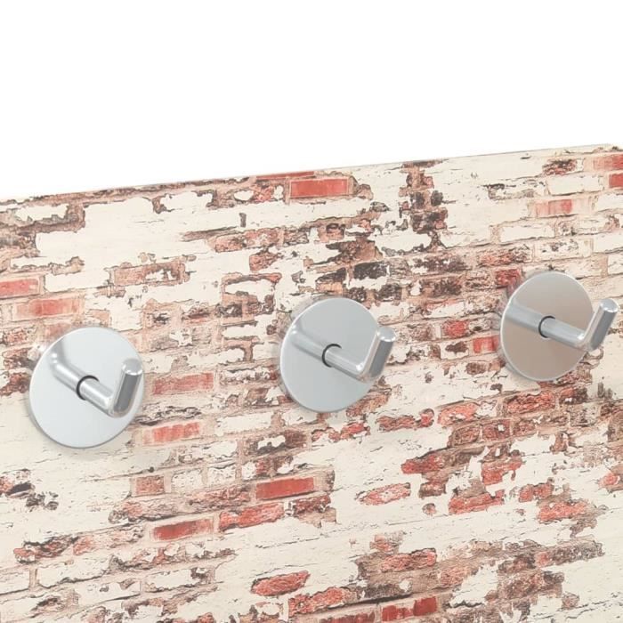 ABB Porte-manteau mural 40x25 cm Verre trempé Mur de brique - Qqmora ...