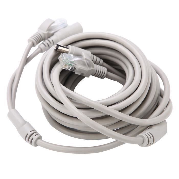 Like-câble CCTV Câble Ethernet CCTV RJ45 + DC 5M10M15M20M pour caméras ...