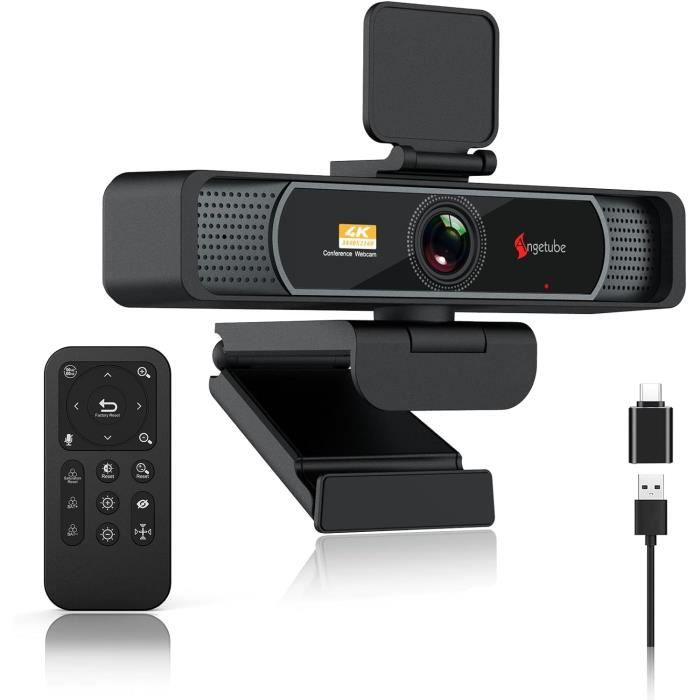 Webcam 4K Avec Télécommande - Une Caméra Pc Usb Équipée D'Un Capteur De ...