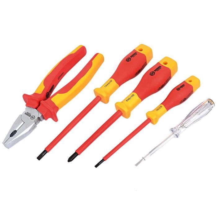 Sourcingmap Booher Iec-60900 Vde Isolé Électricien Tournevis Outil Set ...