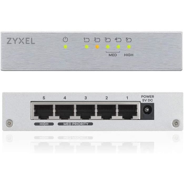 Zyxel Switch Ethernet Gigabit de bureau 5 ports - boîtier en métal ...