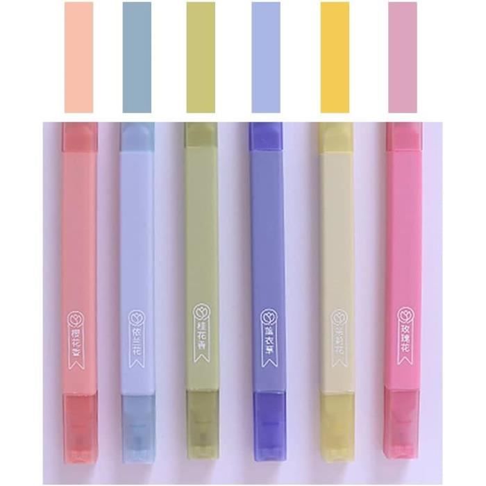 Surligneur Pastel Double Pointe, Surligneurs Pastel Esthétiques Avec ...