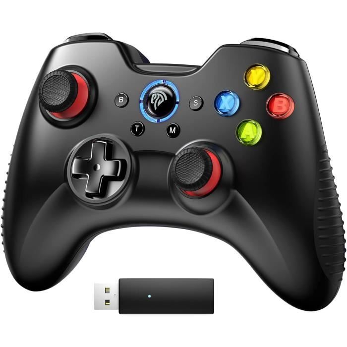 Manette Pc Ps3 Sans Fil Rechargeable, 2.4G Manette Pc, Manette Steam ...