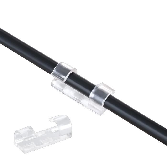 70 Pièces Clips Câbles Adhésif, Support Cable Électrique, Crochets ...