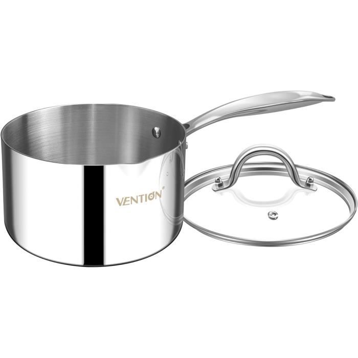 Casserole Induction Avec Bec Verseur 18 Cm, Casserole Inox 2 Litre ...