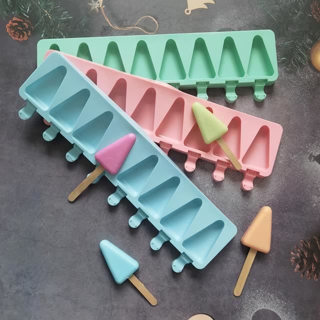 Cuillère à glace,012 blue--Triangle Moule à crème glacée en silicone ...