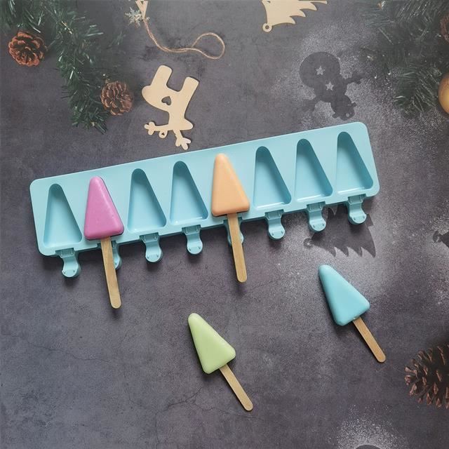 Cuillère à glace,012 blue--Triangle Moule à crème glacée en silicone ...