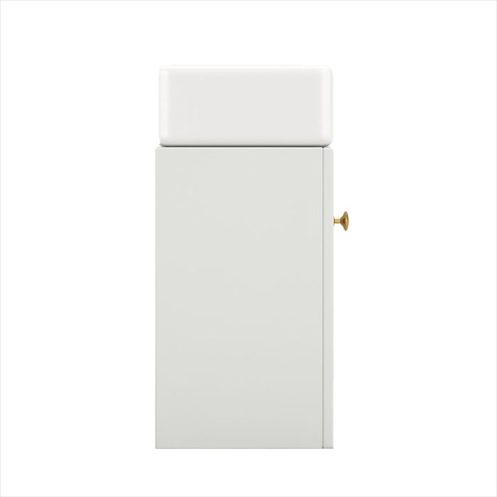 Meuble sous vasque suspendu blanc 46 cm avec vasque en céramique ...