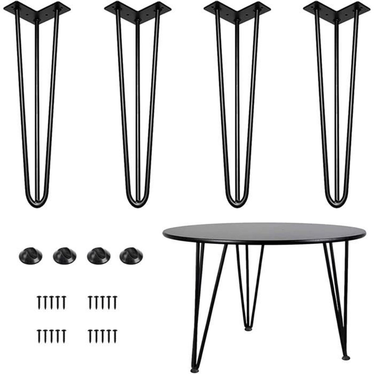 MOGOD LOT DE 4 Pied de Table en Métal avec 4 Protège - Pieds Pour ... MOGOD LOT DE 4 Pied de Table en Métal avec 4 Protège - Pieds Pour ...