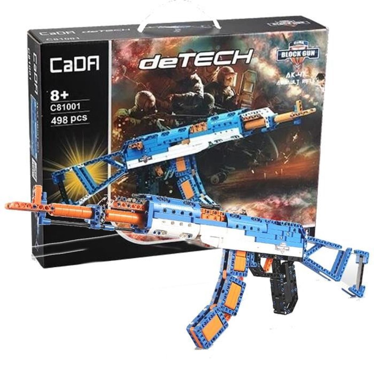 Cada blocks AK-47 machine gun movable parts 498 pieces - Cdiscount Jeux ...