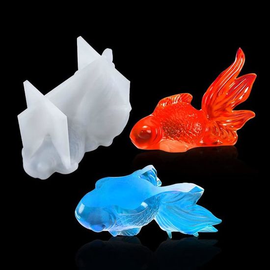 Koi Résine Epoxy Moules Goldfish Resin Mold Moule Silicone Flatback ...