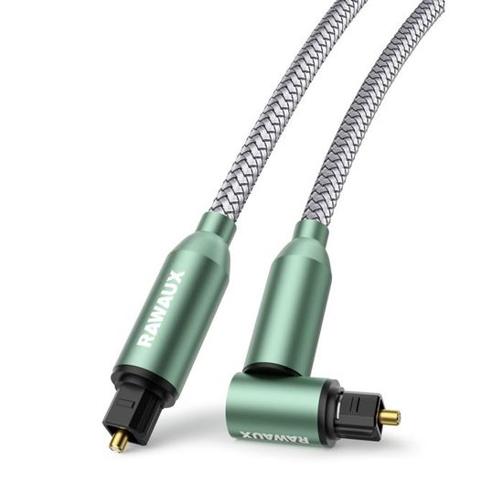 RAWAUX 2m Câble Optique, Câble Audio Optique SPDIF Numérique à Angle ...