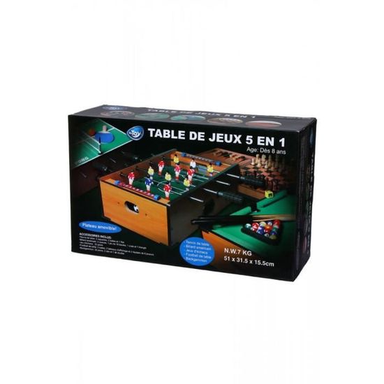 Table de jeux 5 en 1 - Cdiscount Jeux - Jouets