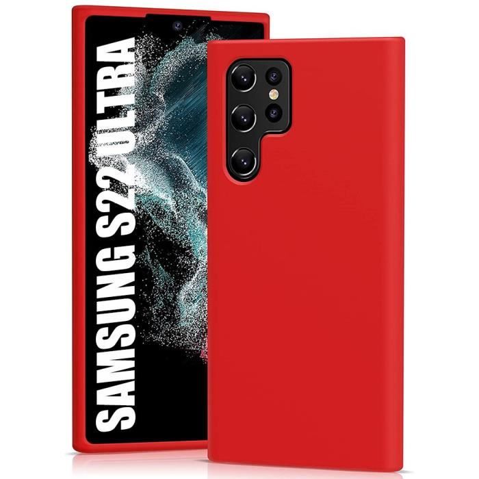 Coque de protection - Samsung - S22 Ultra - Silicone rouge - Ultra slim ...