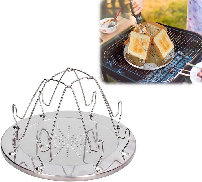 Grille Pain Gaz, Grille-Pain de Camping, Grille-Pain de Camping Avec Support Pliable, 4 Tranches ...