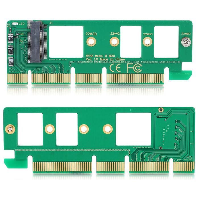 Alomejor Carte de transfert Carte Adaptateur d'Extension de Transfert PCIE 3.0 x4 x8 x16 vers ...