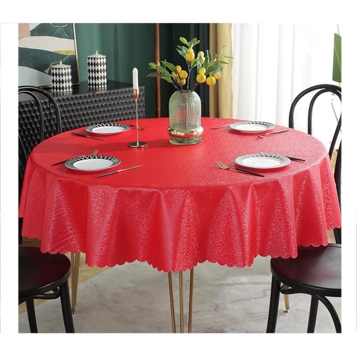 Nappe Ronde En Cuir, Anti Tache Nappe Pour Table Ronde, Similicuir ...