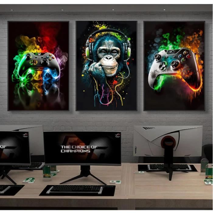 Gamer Controller Gaming Monkey Art Canvas Posters And Prints Gaming ...