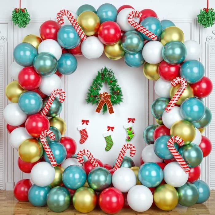 Kit arche de ballons de Noël, 145PCS Arche de guirlande de ballons de ...