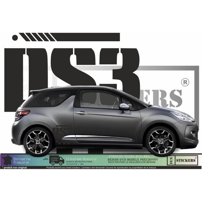 Citröen DS3 - NOIR - Logos stickers Latéraux et capot - Tuning Sticker ...
