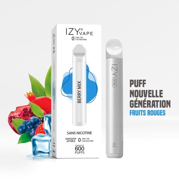 Puff Fruits Rouges - 600 puffs - 0 mg nicotine - cette puff est ...