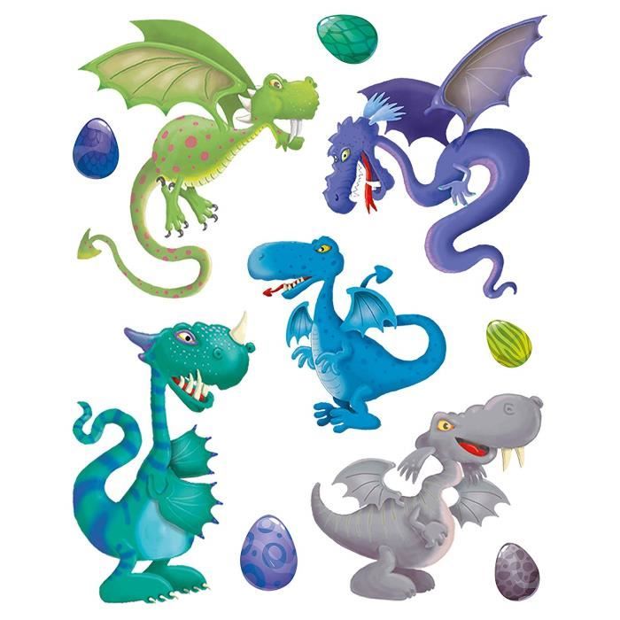 AVERY Zweckform 54992 Lot de 9 stickers pour fenêtre Motif dragon ...