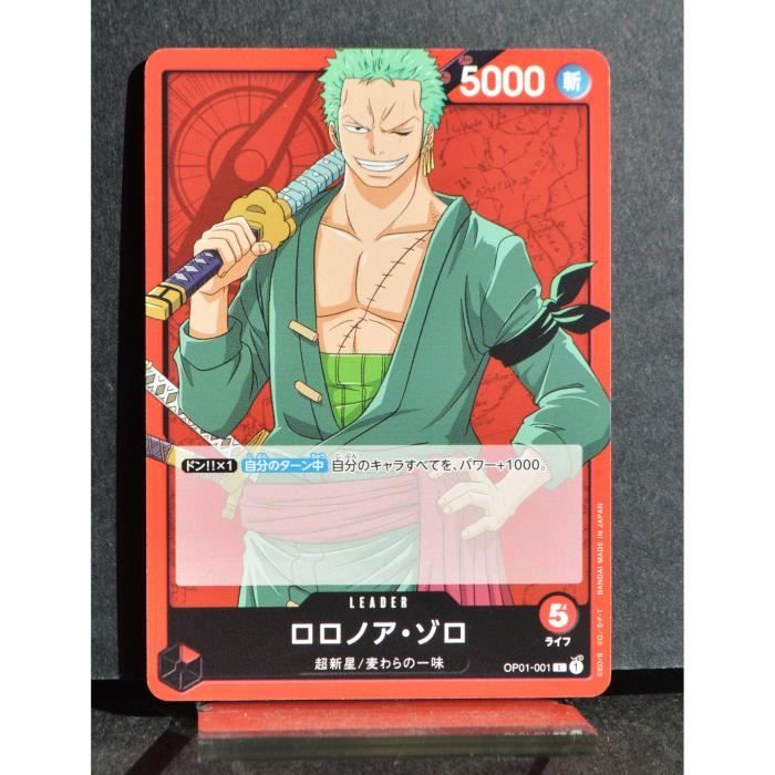 Carte ONEPIECE Roronoa Zoro OP01-001 L NEUF - Cdiscount Jeux - Jouets
