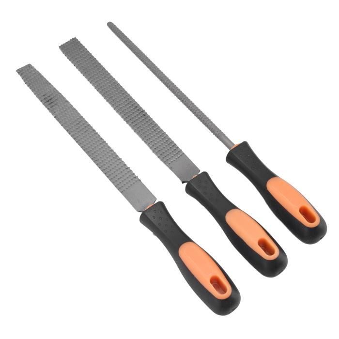 3 Pièces Lime à Bois Main Limes Métalliques Demi-ronde Plate à Dents ...