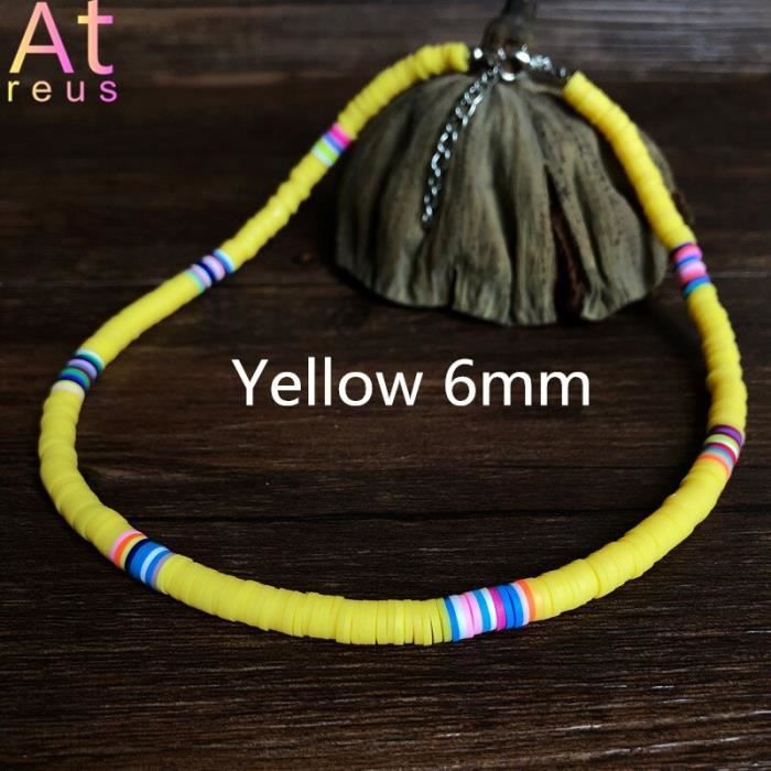 Chaine De Cou Vendue Seule QMJMH Mélanger large 8mm collier en argile polymère poterie douce ...