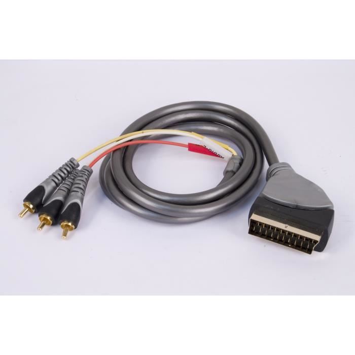 Câble Péritel / 3 RCA 1.5m PRO - Cdiscount Informatique