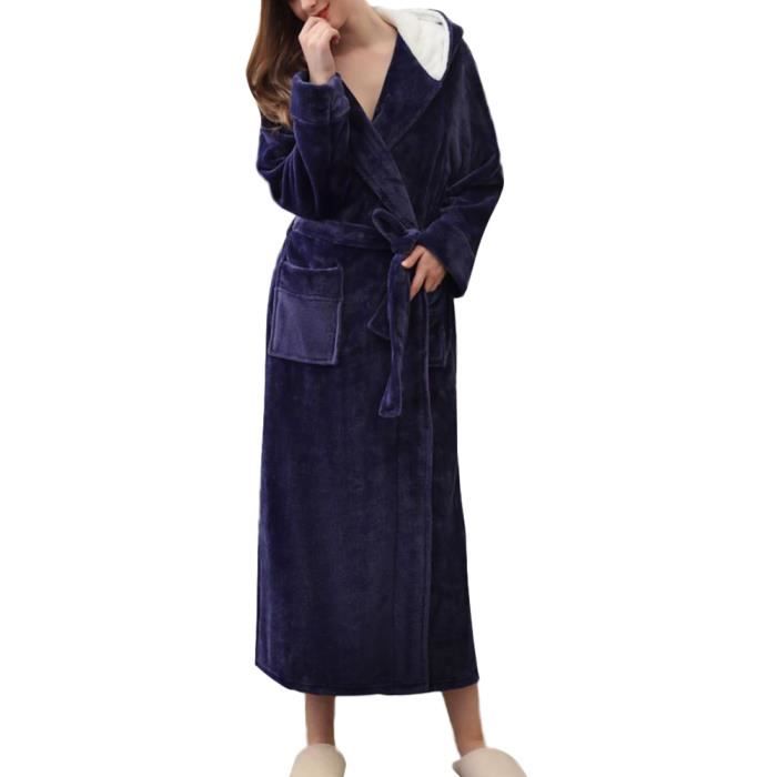 Peignoir de Bain Peluche Chaud Hiver,Peignoir Unisexe à Capuche,Ultra ...