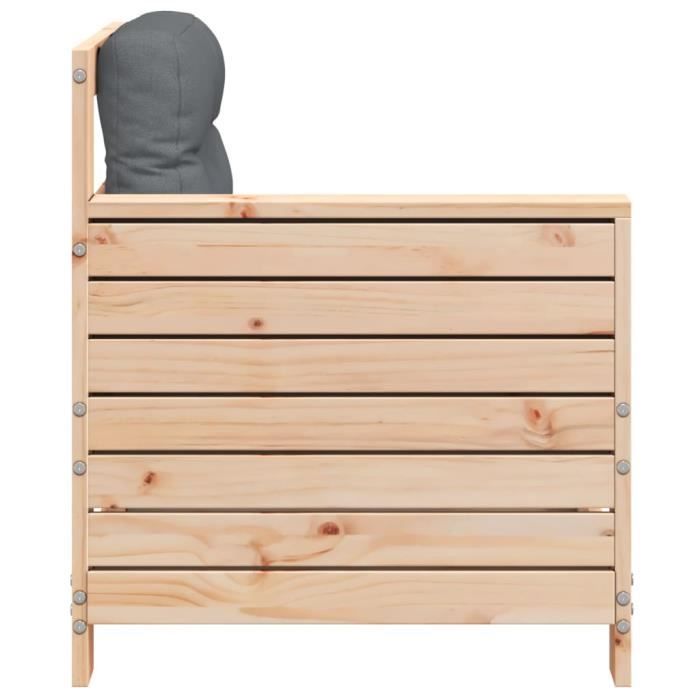 Canapé de jardin - KEEN SO - YN2258 - Bois massif de pin - Coussin ...