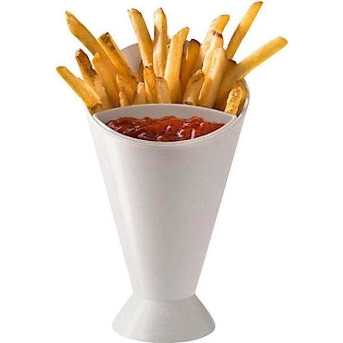 Cornet de présentation pour frites avec compartiment à sauce ...