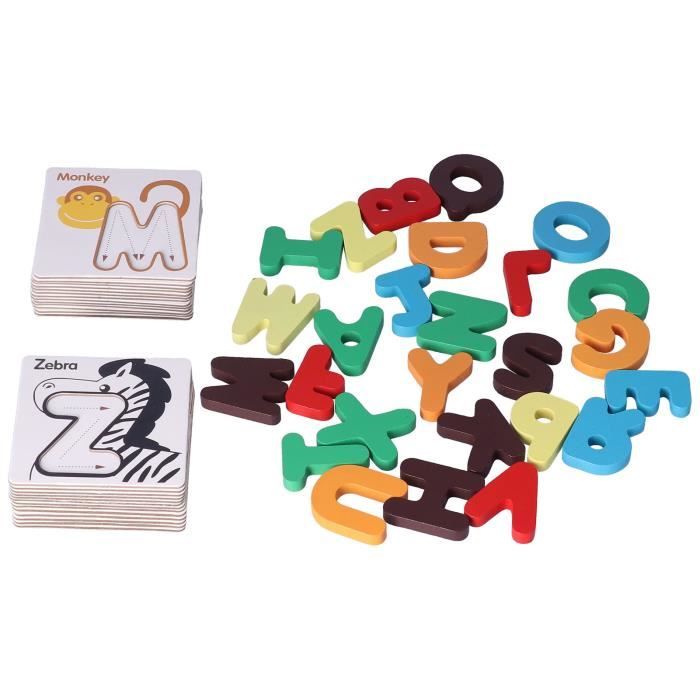 Cartes Flash Alphabet ABC Montessori - MOTHINESSTO - Jouet éducatif ...