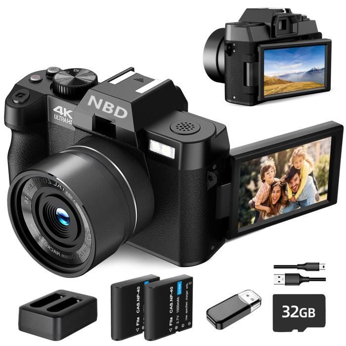 NBD Appareil Photo numérique 4K Caméra vidéo 48MP Zoom numérique 4K ...