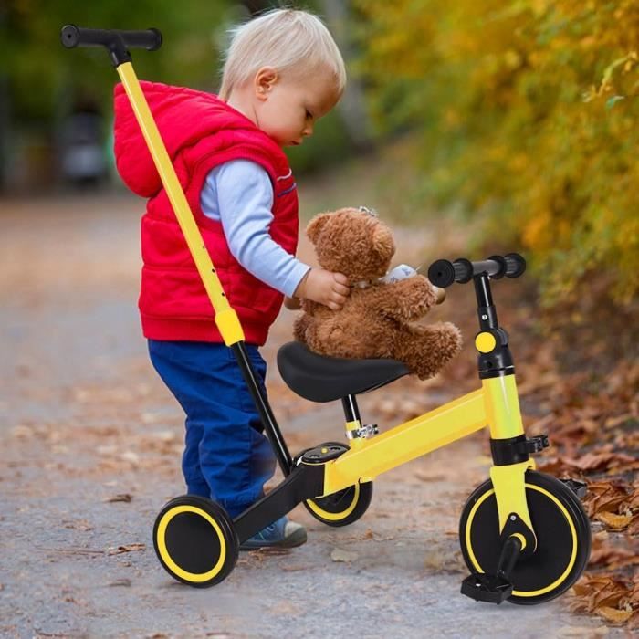 Draisienne Vélo Pour Enfant À Partir De 1 An, Jouet Avec 3 Roues Pour ...